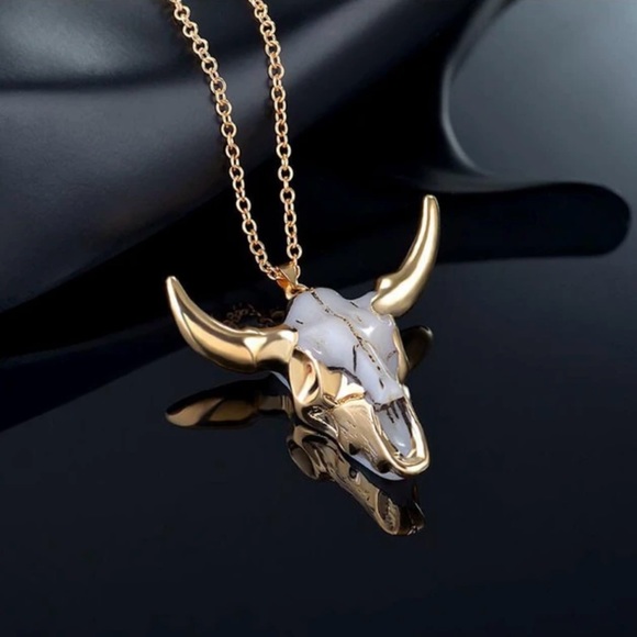 Jewelry | Bull Skull Horned Gothic Skeleton Cow Heifer Longhorn Western ...